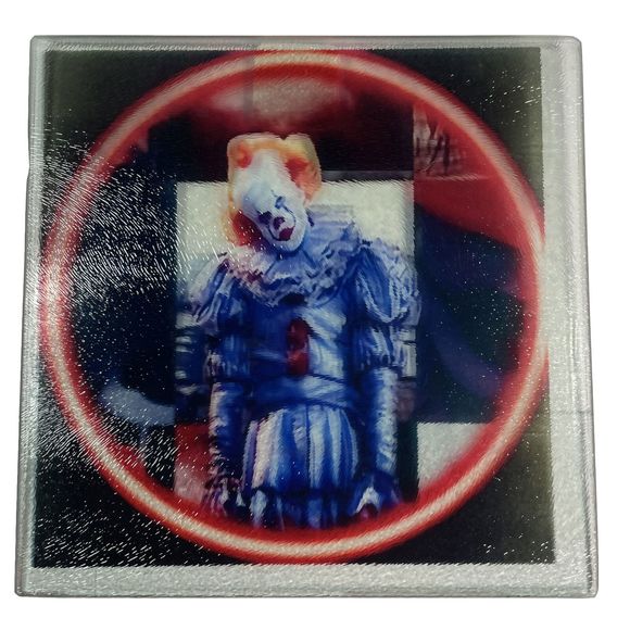 Handmade | Art | One Of A Kind Pennywise Glass Wall Hanging Portrait ...